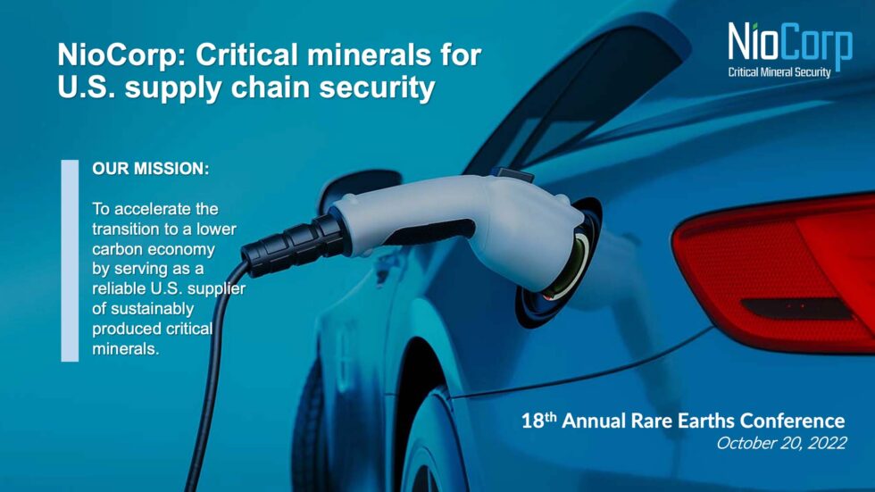Recent Conference Presentations | NioCorp Developments Ltd.